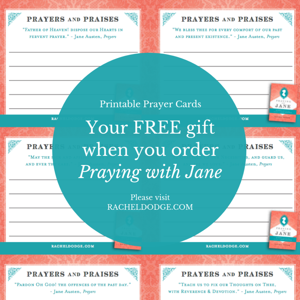 Free Prayer Cards with Your Order of Praying with Jane - Rachel Dodge